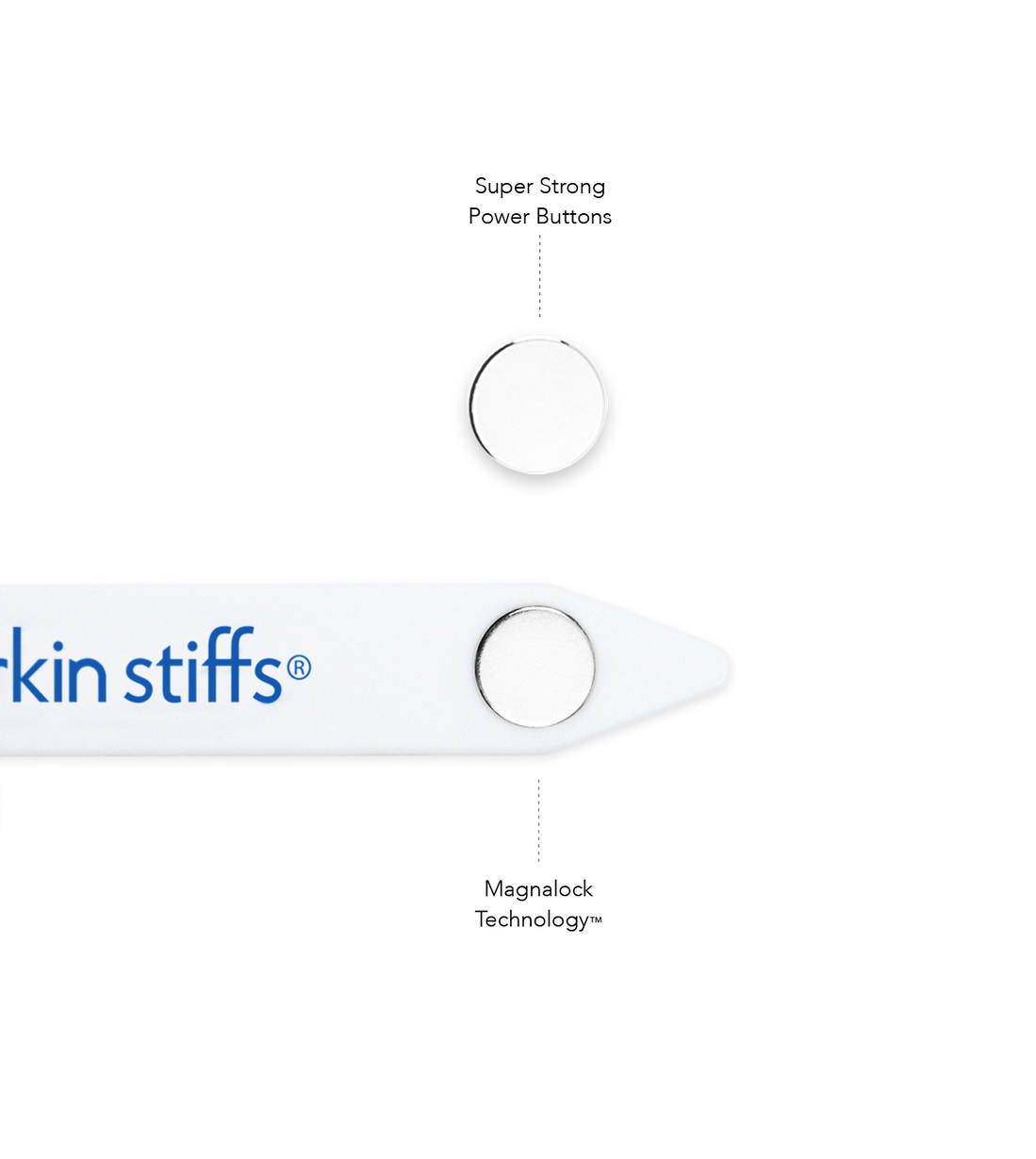Wurkin Stiffs 2.0" Stiff-N-Stays Plastic Magnetic Collar Stays
