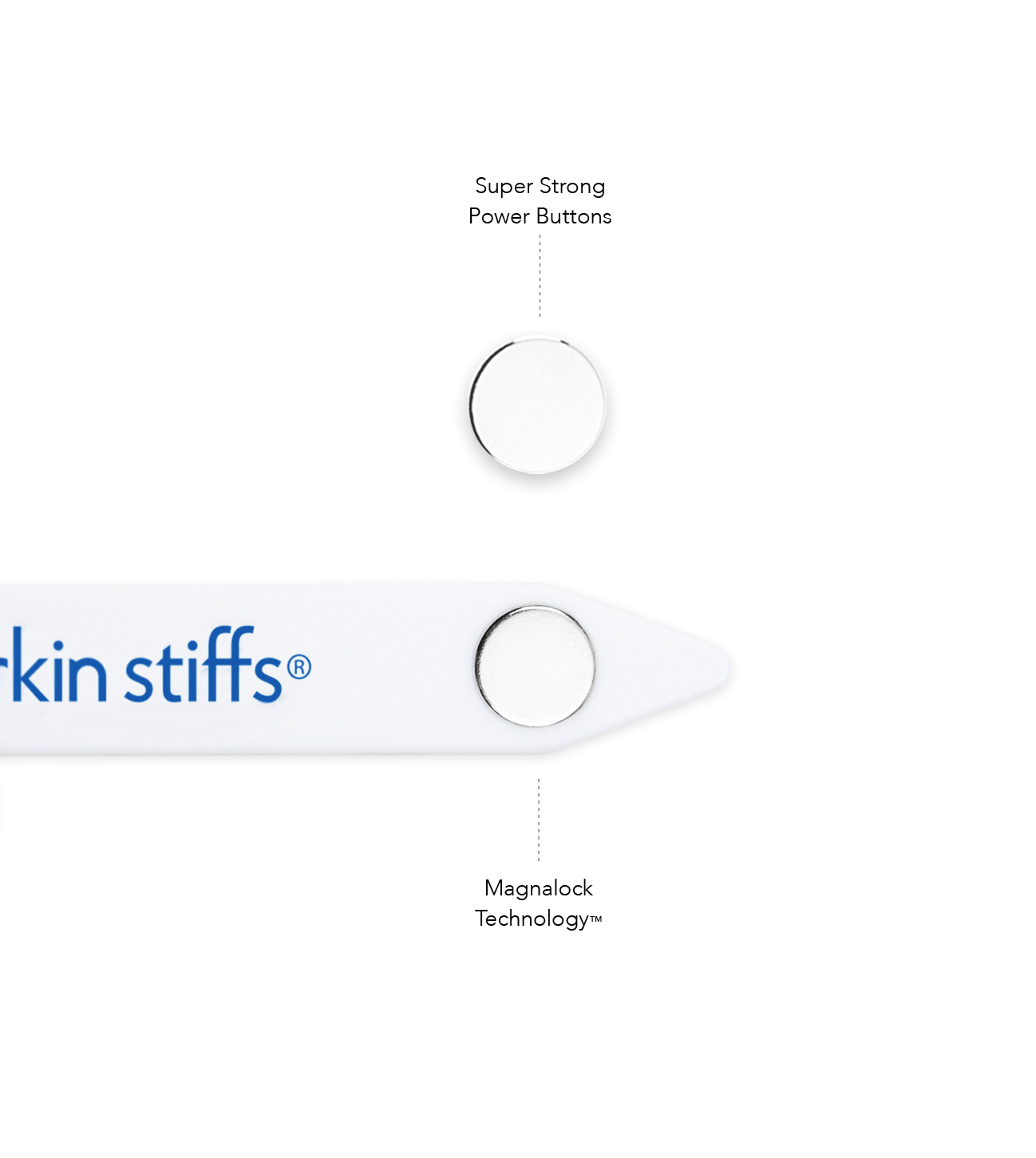 Wurkin Stiffs 2.0" Stiff-N-Stays Plastic Magnetic Collar Stays